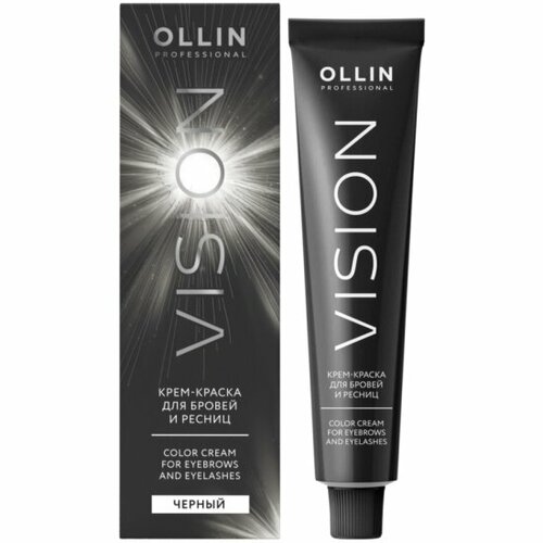 Крем-краска для бровей и ресниц Ollin Professional Vision, черная, 20 мл