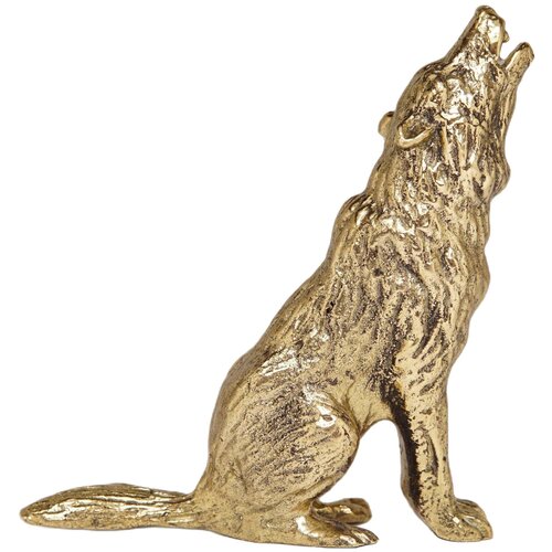 Фигурка "Волк воет" (бронза, латунь) 5.5 см 3939 Хорошие Вещи