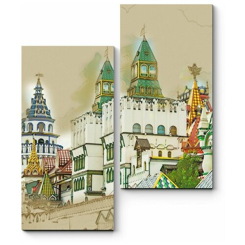 Модульная картина Измайловский Кремль , Москва 80x100