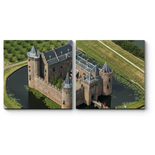 Модульная картина Средневековый замок Мейдерслот в Нидерландах190x95