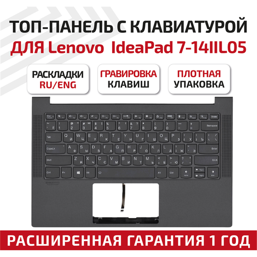 Клавиатура (keyboard) 5CB0X55884 для ноутбука Lenovo IdeaPad Yoga Slim 7-14IIL05, топкейс