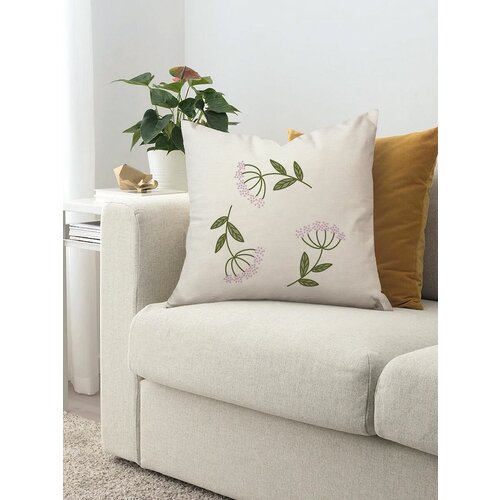 Подушка декоративная на диван Цветы и растения №25