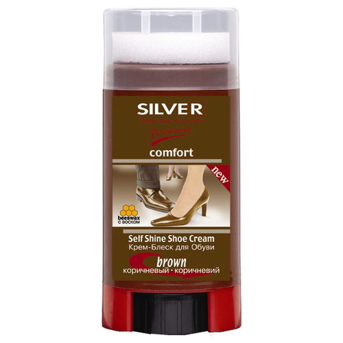 Silver Premium крем-блеск Comfort коричневый, 50 мл