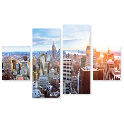 Модульная картина на холсте "Нью-Йорк" 150x99 см