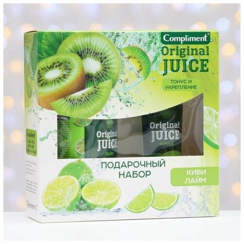 Подарочный набор Original Juice 1490 киви-лайм: Мыло для рук, 320 мл Бальзам для рук, 100 мл