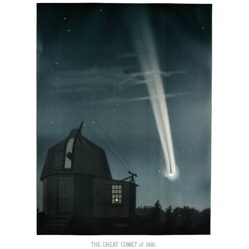 Постер / Плакат / Картина Комета 60х90 см в раме