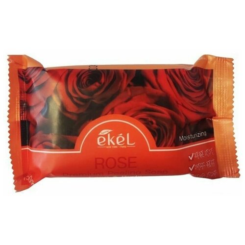 Ekel Мыло косметическое с экстрактом розы, Peeling Soap Rose, 150 грамм,