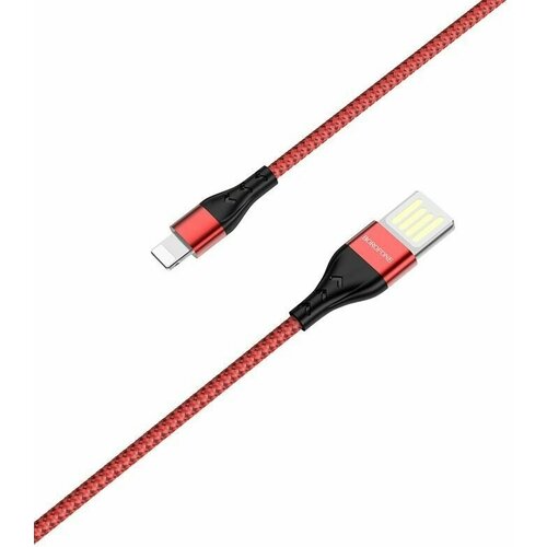 Кабель USB 2.4A (iOS Lighting) 1.2м BOROFONE BU11 Красный