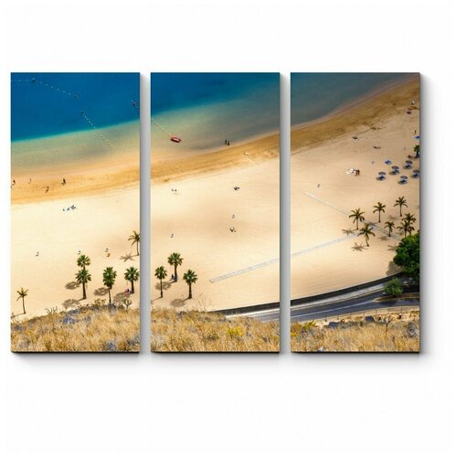 Модульная картина Песчаный пляж с высоты птичьего140x100