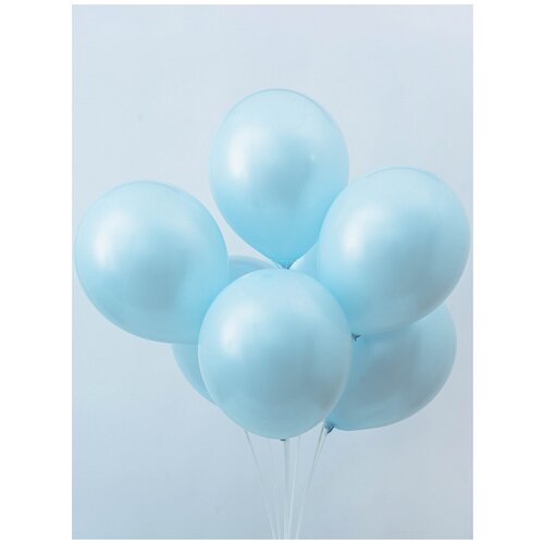 Воздушные шары латексные Riota Макарунс, нежно-голубые, 30 см, набор 15 шт