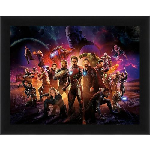 Плакат, постер на бумаге Мстители Война бесконечности. Размер 21 х 30 см