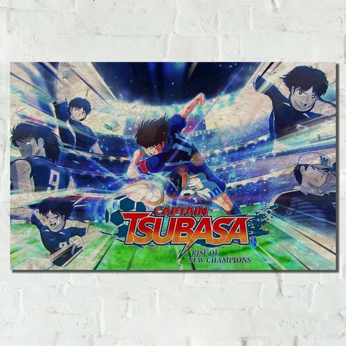 Картина интерьерная на рельефной доске ОСП Игры Captain Tsubasa Rise of New Champions - 15094