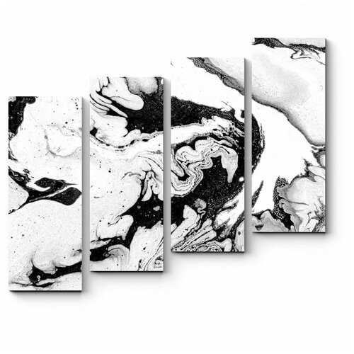 Модульная картина Черно-белое море 110x95