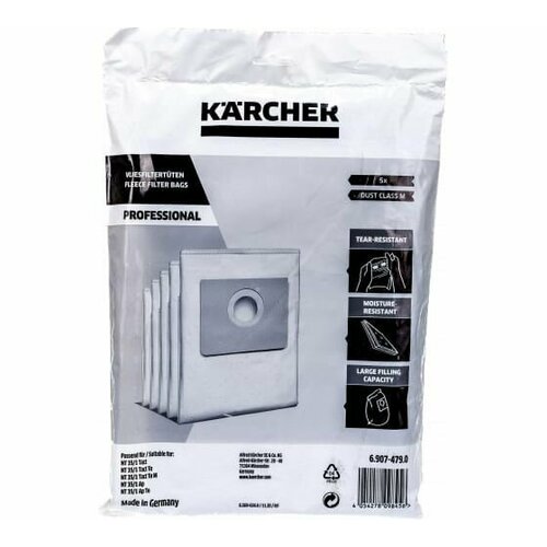 Мешки (5 шт; 35 л) для пылесосов Karcher 6.907-479