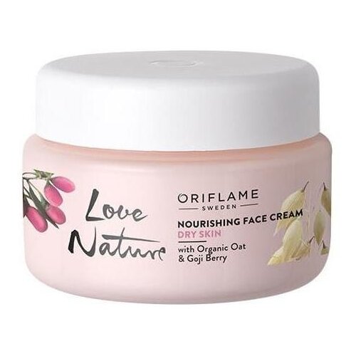 Oriflame Love Nature Nourishing Face Cream Питательный крем для лица с органическим овсом и ягодами годжи, 50 мл
