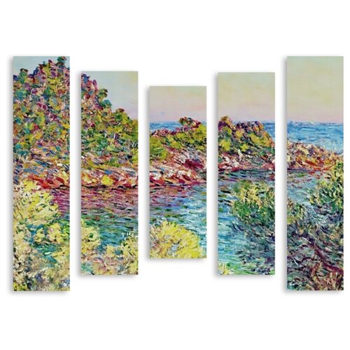 Модульная картина на холсте "Красочный берег" 120x99 см