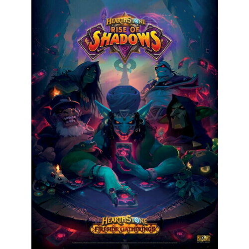 Плакат, постер на холсте Hearthstone: Rise of Shadows/игровые/игра/компьютерные герои персонажи. Размер 21 х 30 см