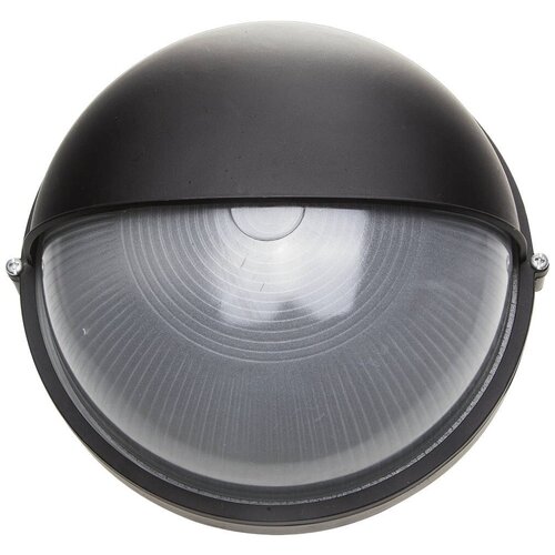 СВЕТОЗАР Светильник влагозащищенный SV-57263-B, E27, 100 Вт, цвет арматуры: черный, цвет плафона белый