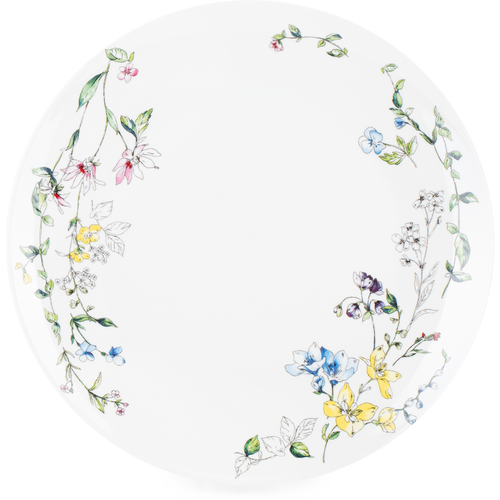 Тарелка обеденная Domenik Wild botanicals фарфор цветочный принт, 24см