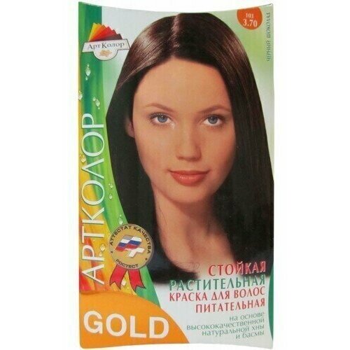 АртКолор Gold Краска для волос, тон 103 - Черный шоколад, 6 упаковок