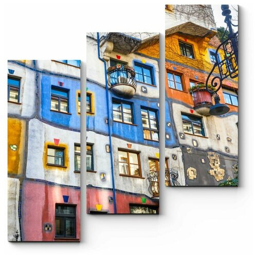 Модульная картина Красочные улочки Вены 130x139