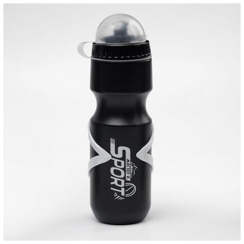 Бутылка для воды велосипедная"Мастер К.", 750 мл , с креплением, чёрная
