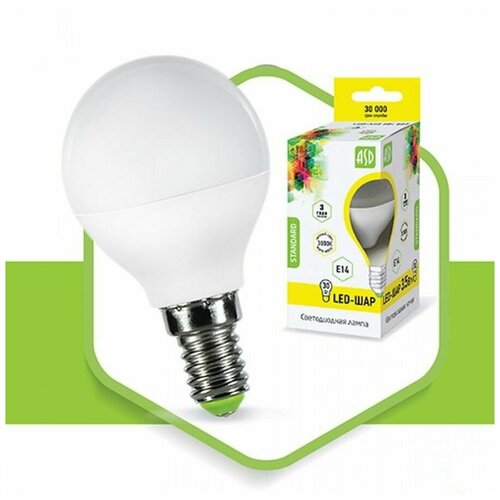 Asd лампа светодиодная LED-шар-standart 3,5Вт 30В Е14 3000К 320Лм