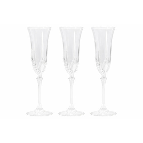 Набор бокалов для шампанского Le Stelle "Gemma Sivigli", 6шт, хрустальное стекло, 150мл