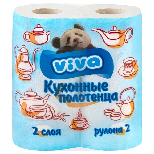 Полотенца бумажные VIVA кухонные белые, 2 уп. 2 рул.