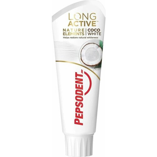 Зубная паста Pepsodent Long Active Natural Elements Coco White 75 мл (Из Финляндии)