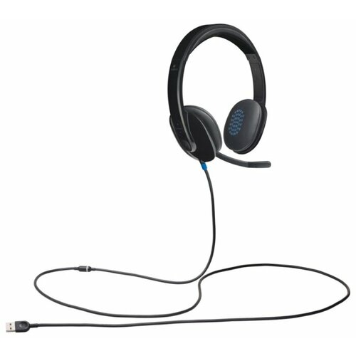 Компьютерная гарнитура Logitech USB Headset H540, черный