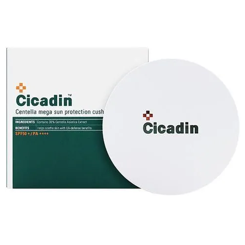 Солнцезащитный кушон с центеллой Cicadin Rescue Ato Mega Sun Protection Cushion SPF50+/PA, 25 г