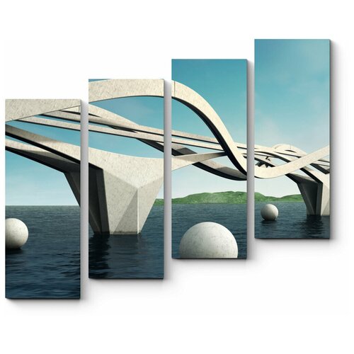Модульная картина Пластичный мост 160x138