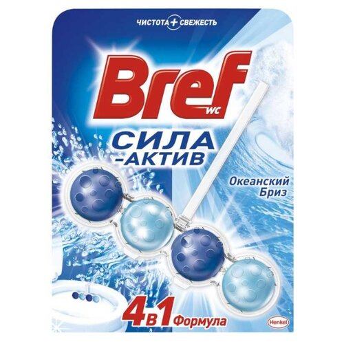 Средство для унитаза Bref Сила-актив Океанский бриз, формула 4 в 1, 50 г