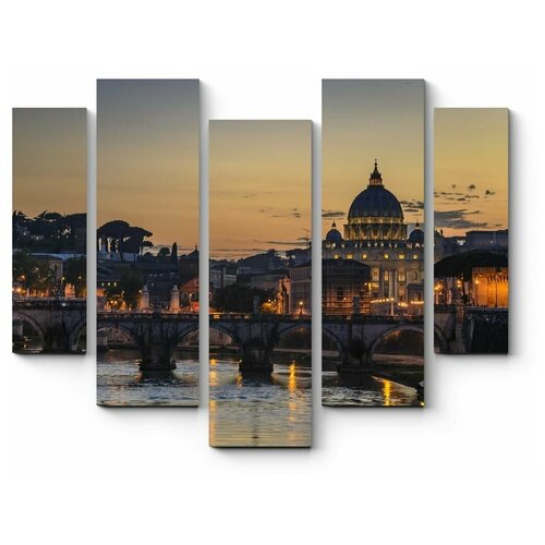 Модульная картина Ватикан на закате, Рим 171x139