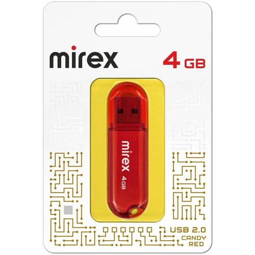 Флешка USB Flash Drive MIREX CANDY RED 4GB