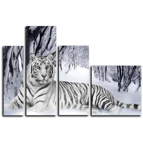 Модульная картина "Белый тигр"
