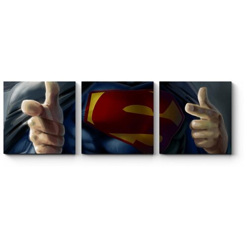 Модульная картина В каждом Супермене живет Бэтмен 100x33