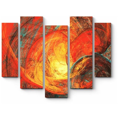 Модульная картина Горящее солнце 161x131
