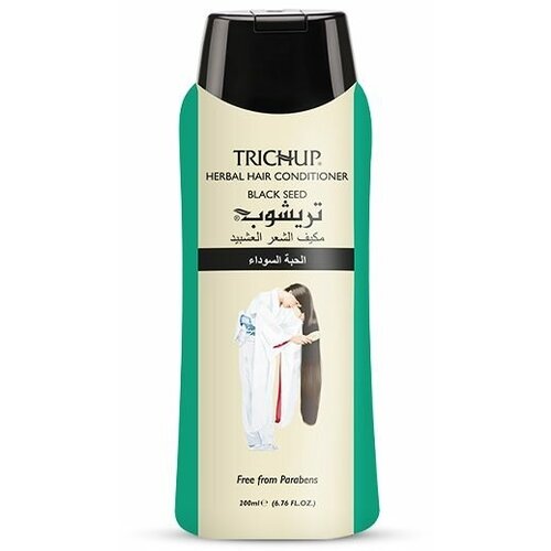 TRICHUP Herbal Hair Conditioner BLACK SEED, Vasu (тричуп (тричап) травяной кондиционер семена чёрного тмина, Васу), 200 мл.
