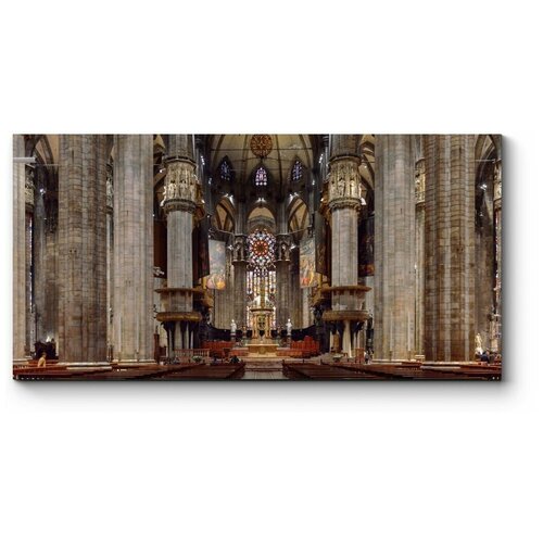 Модульная картина Внутри Миланского собора80x40