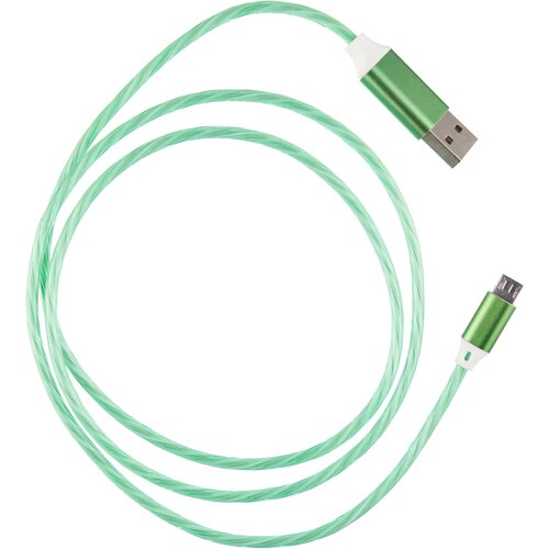 Кабель Red Line LED USB-micro USB, зеленый