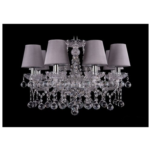 Люстра Bohemia Ivele Crystal 1413 1413/8/200/Ni/Balls/SH24, E14, 320 Вт, кол-во ламп: 8 шт., цвет: бесцветный