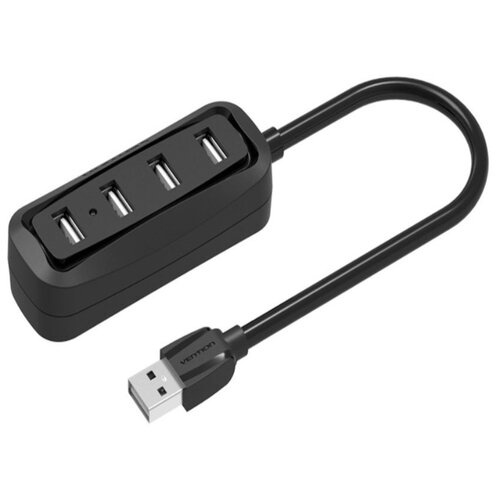 Концентратор Vention USB 2.0 на 4 порта Черный - 1м. VAS- J43- B100