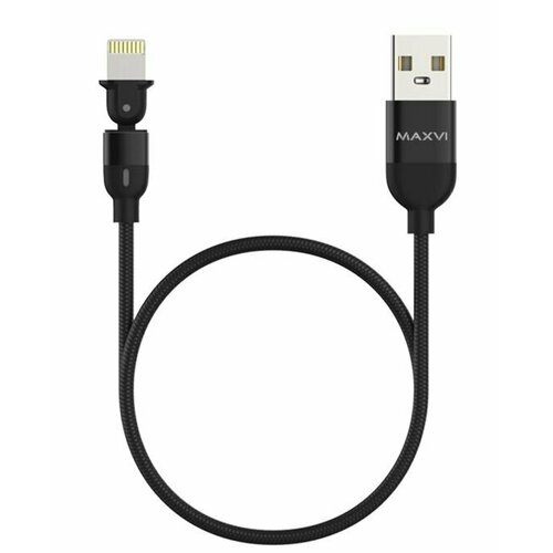 Кабель Maxvi MC-19L, USB-A - Lightning, 2.4A, LED