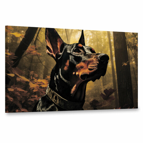 Интерьерная картина 100х60 "Охота на добермана"