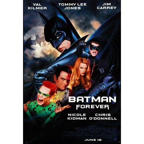 Плакат, постер на холсте Бэтмен навсегда (Batman Forever, 1995г). Размер 60 х 84 см