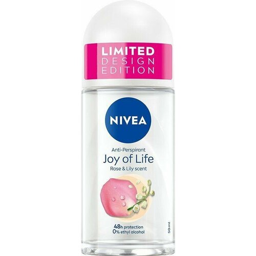 NIVEA Шариковый дезодорант-антиперспирант женский Joy of Life роза и лилия 50 мл (из Финляндии)