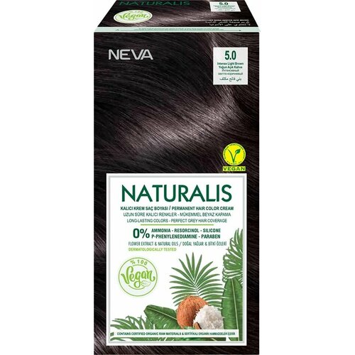 Крем-краска для волос Naturalis Vegan без аммиака № 5.0 Интенсивный светло-коричневый х1шт