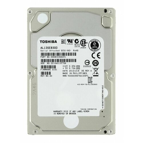 Жесткий диск Toshiba AL13SEB300 300Gb SAS 2,5" HDD